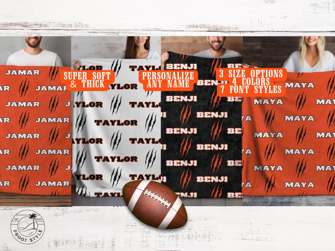 Personalized Bengals Blanket, Custom Cincinnati Blanket, Gift for ...