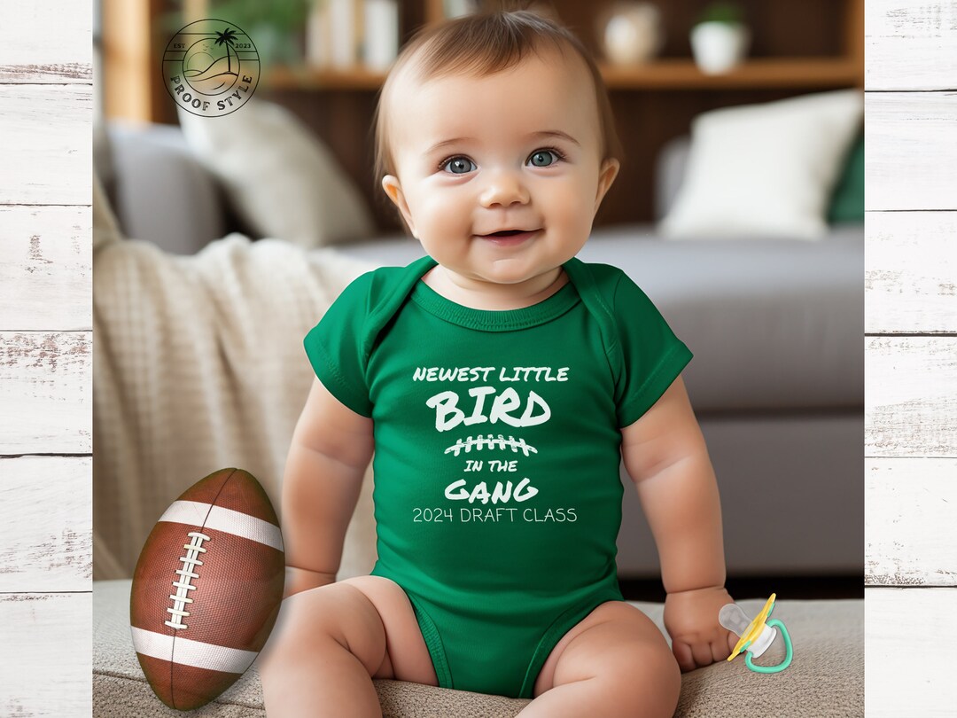 Personalized Eagles Baby Tshirt, Newest Bird in the Gang Bodysuit, Baby ...