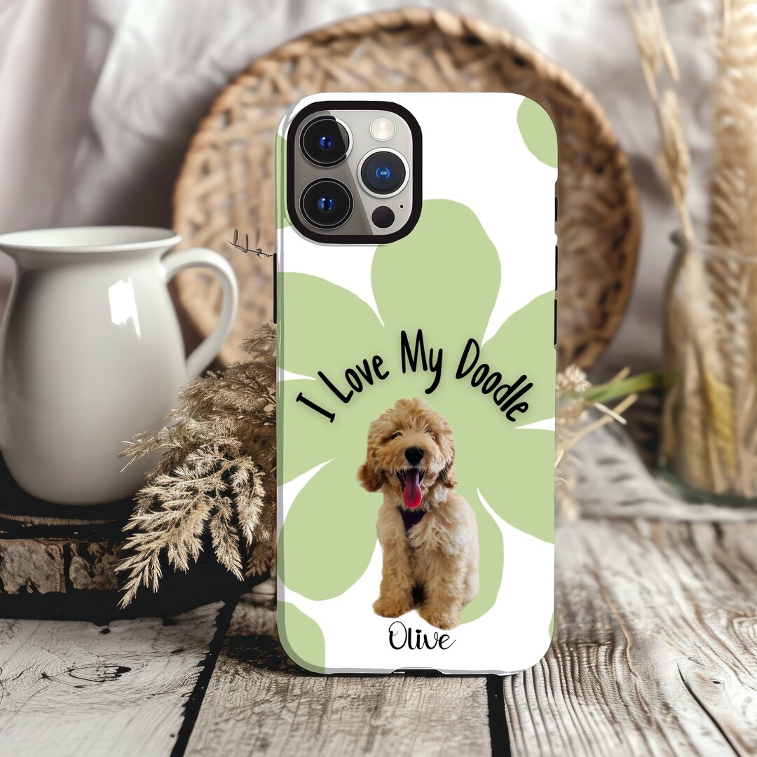 Customized iPhone 16 Case Dog Photo Phone Case Custom Goldendoodle Gift ...