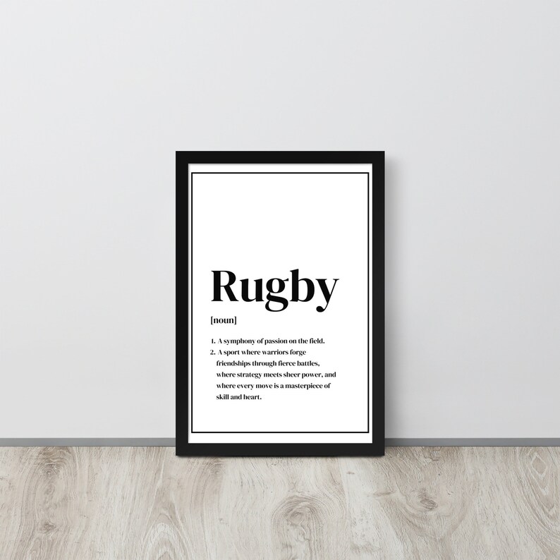 Digital Art of Powerful Rugby Phrases, Printable Art, Rugby Gift, Rugby ...