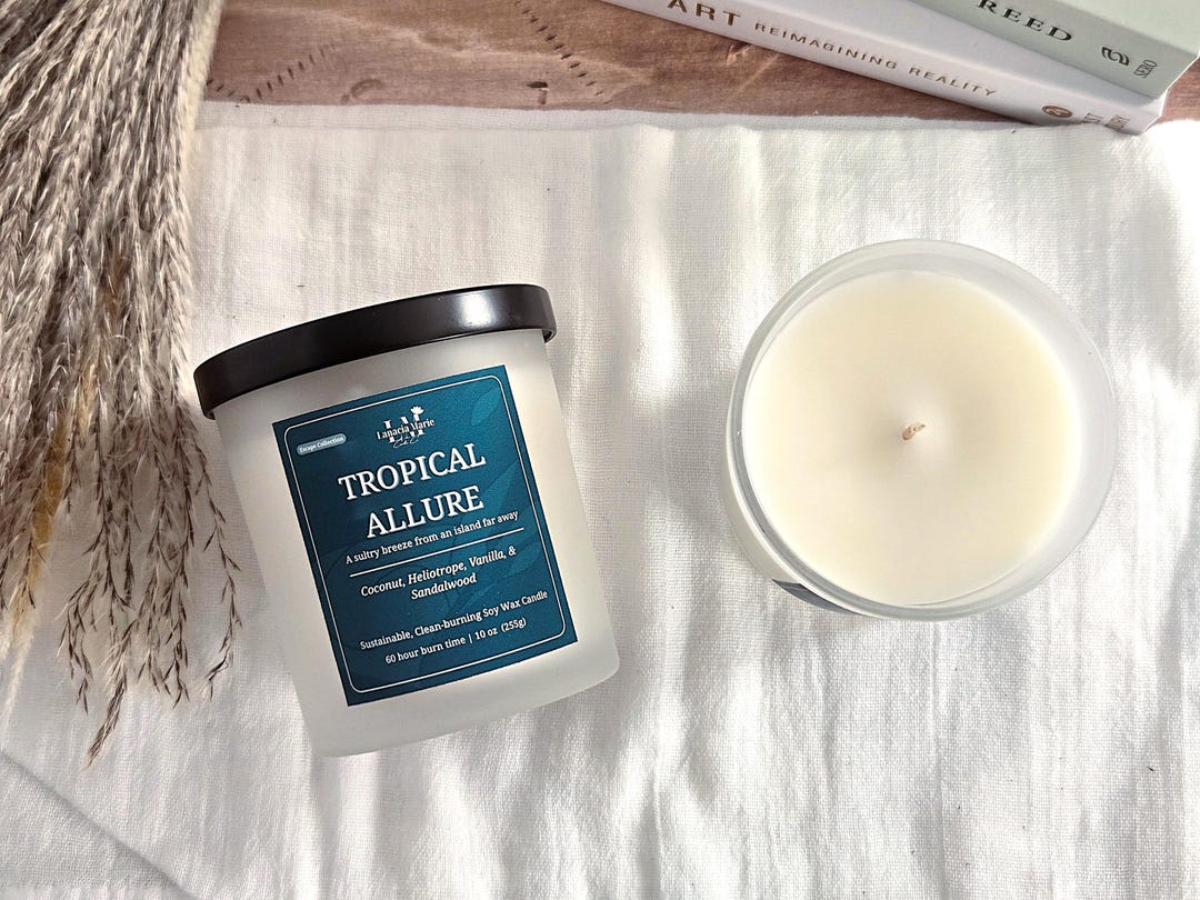 Tropical Allure Candle | Exotic Island Scent | Soy Wax Candle for ...