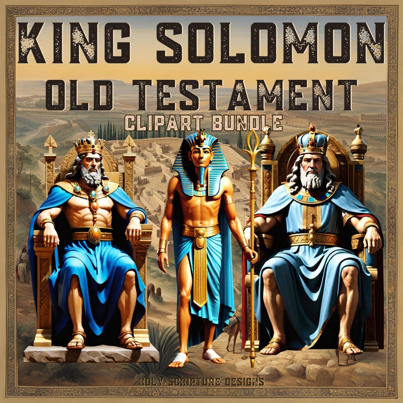 King Solomon Clipart Bundle: Old Testament Biblical Figures (PNG) - Etsy
