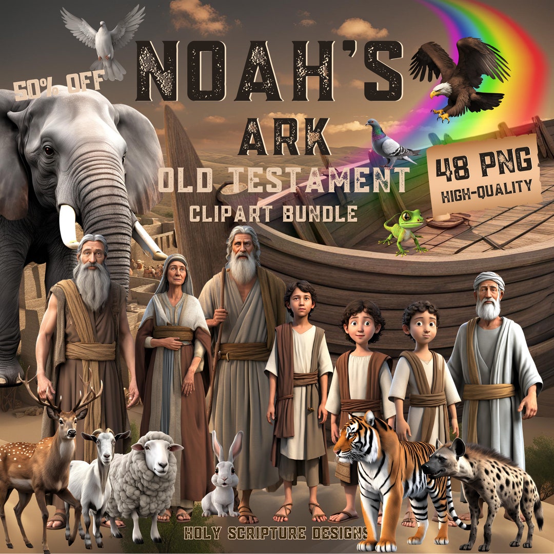 Noah's Ark Clipart Bundle: Old Testament PNG Graphics - Etsy