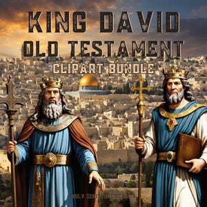 King David Clipart Bundle: Old Testament Bible Story Illustrations (PNG ...