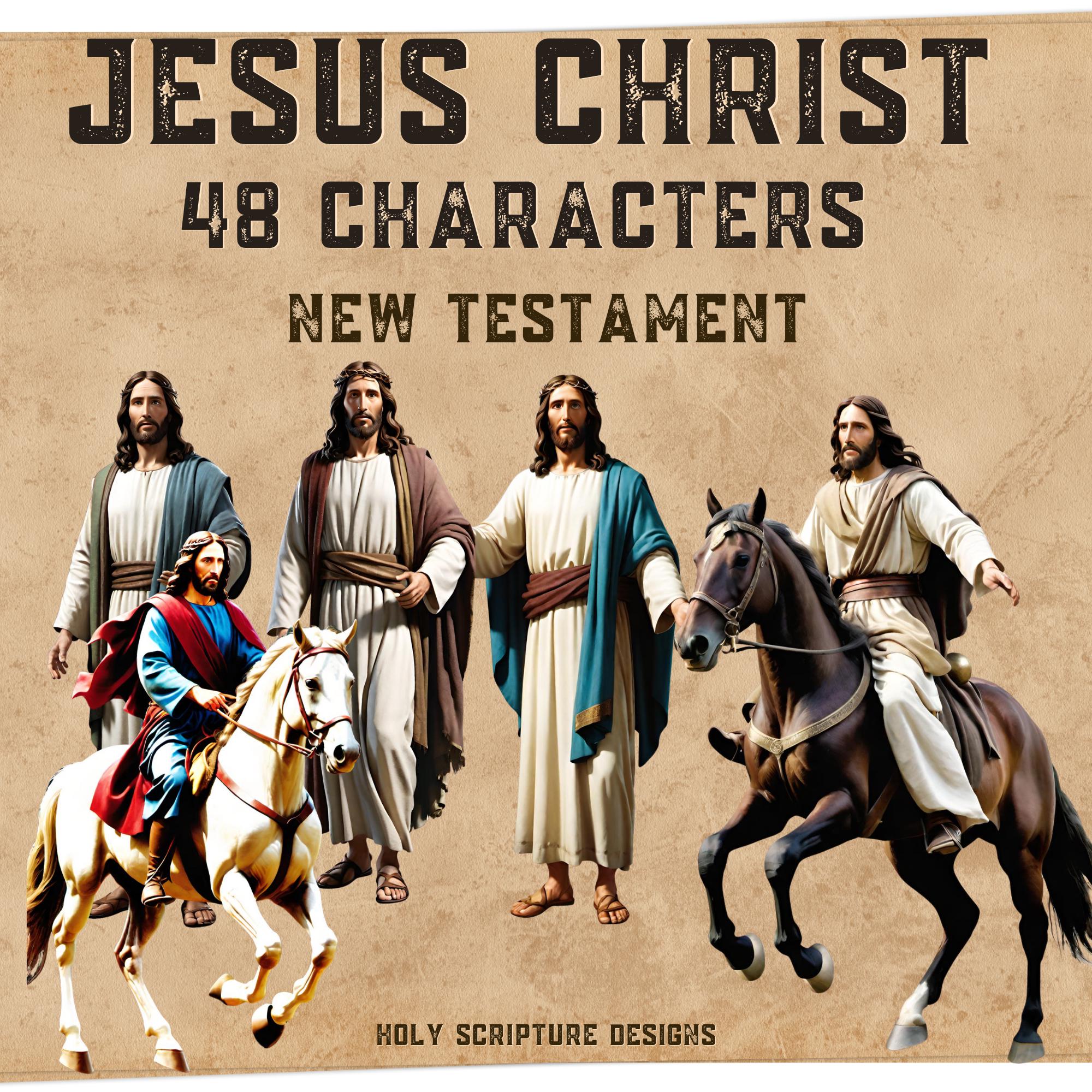 Jesus Christ Clipart Bundle: 48+ Biblical Characters (PNG) - Etsy