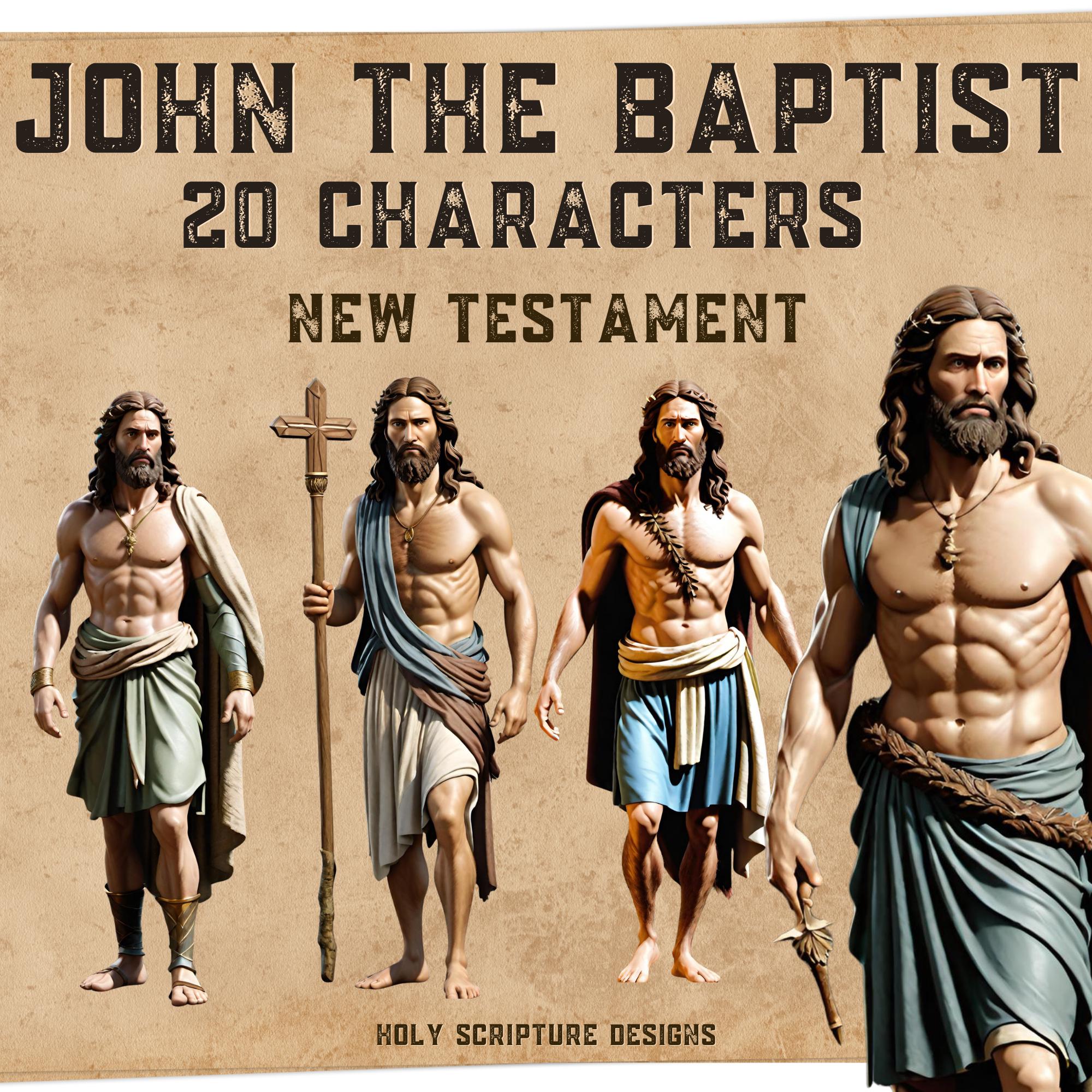 John the Baptist Clipart Bundle: New Testament Religious Figures (PNG ...