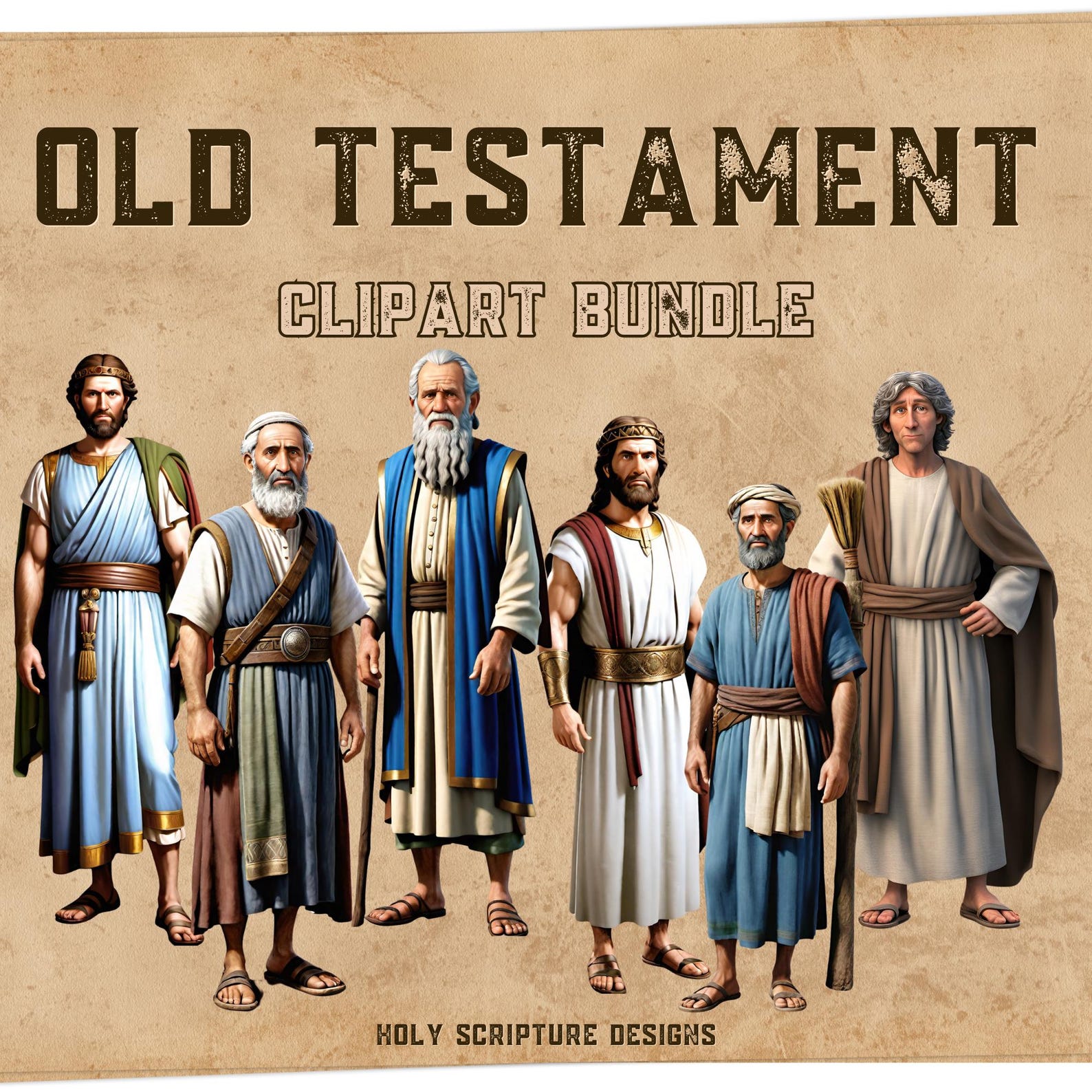 Old Testament Clipart Bundle 2,biblical Characters, Bible Stories ...