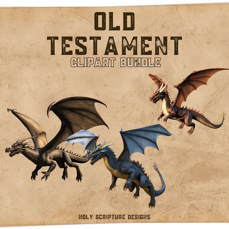 Dragon Old Testament Clipart Bundle 1,biblical Characters, Bible ...