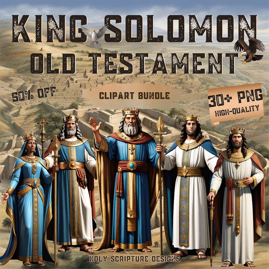 King Solomon Clipart Bundle: Old Testament Biblical Figures (PNG) - Etsy
