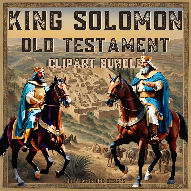 King Solomon Clipart Bundle: Old Testament Biblical Figures (PNG) - Etsy