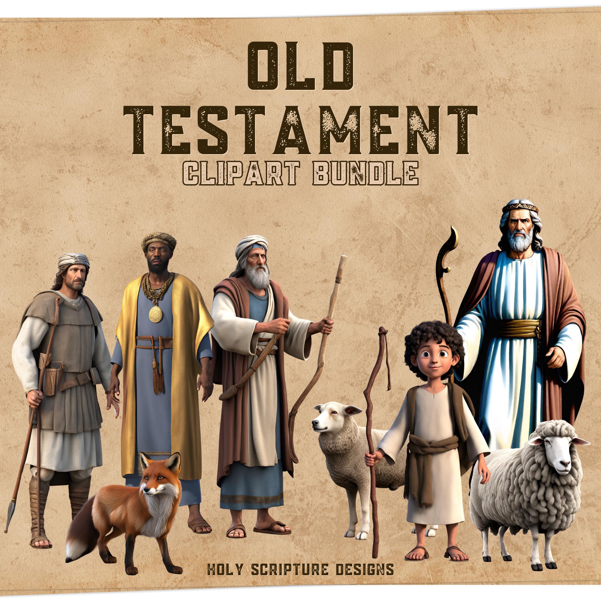 Old Testament Clipart Bundle: Biblical Characters & Stories (PNG Files ...