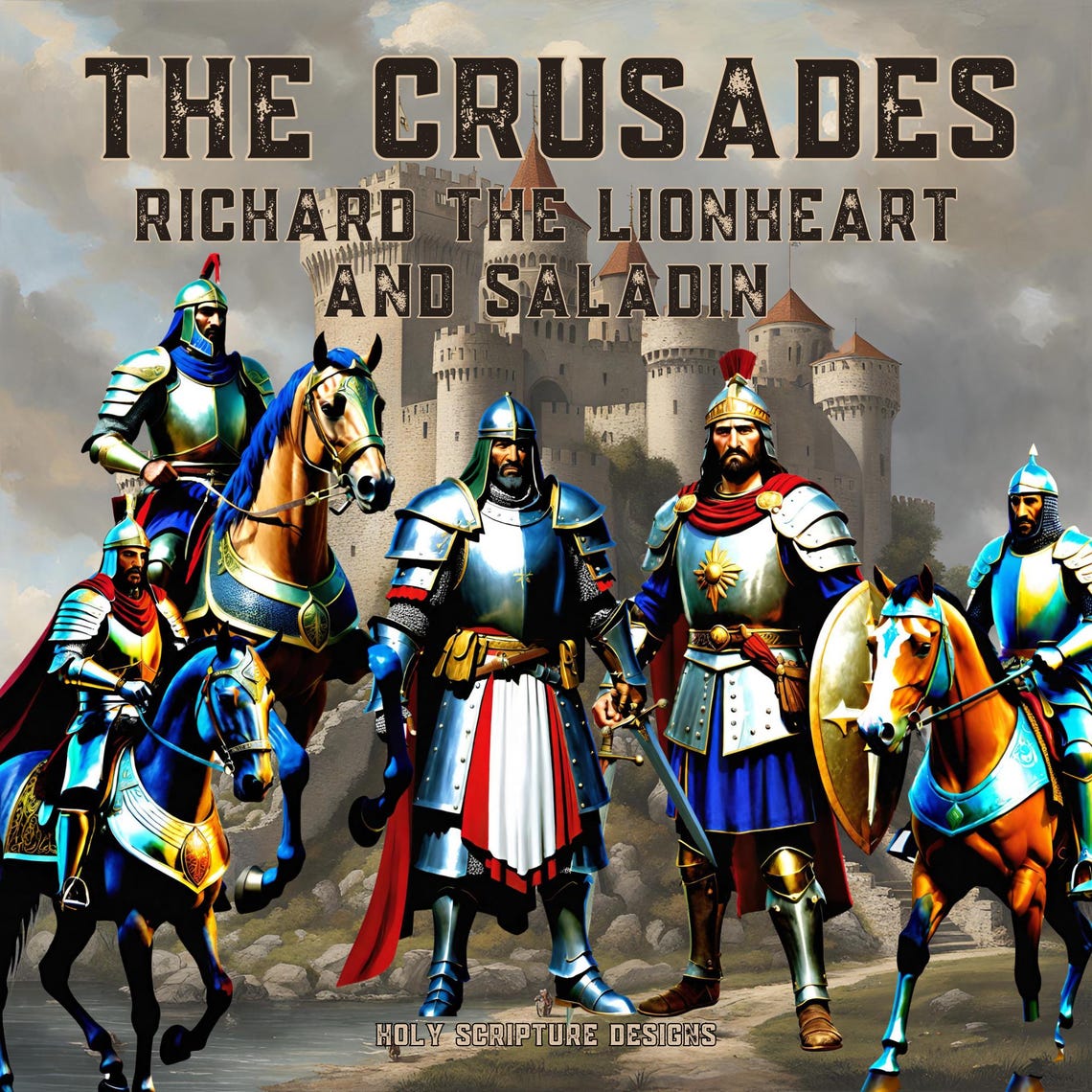 The Crusades Clipart, Medieval Warfare Characters, Historical Crusaders ...