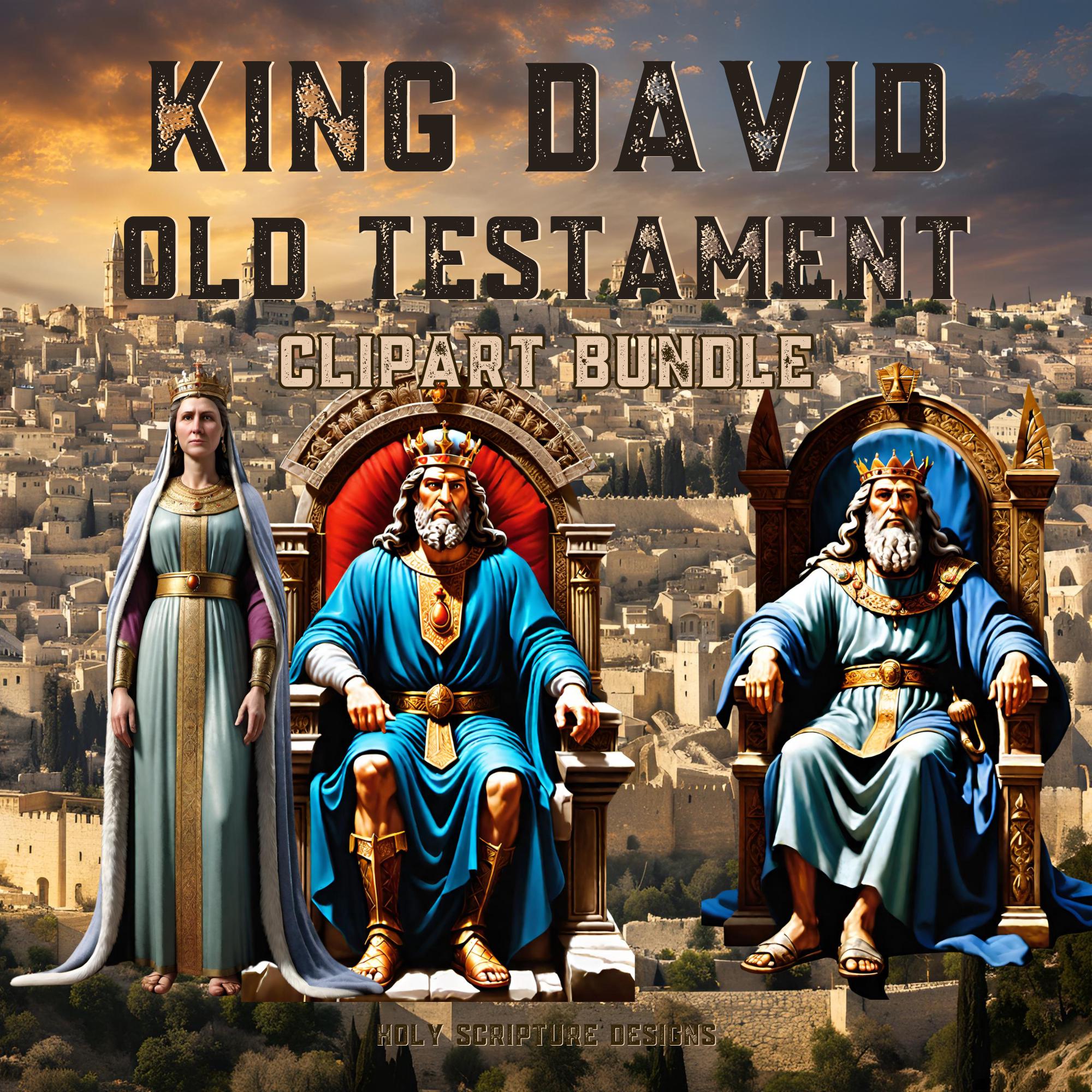 King David Clipart Bundle: Old Testament Bible Story Illustrations (PNG ...