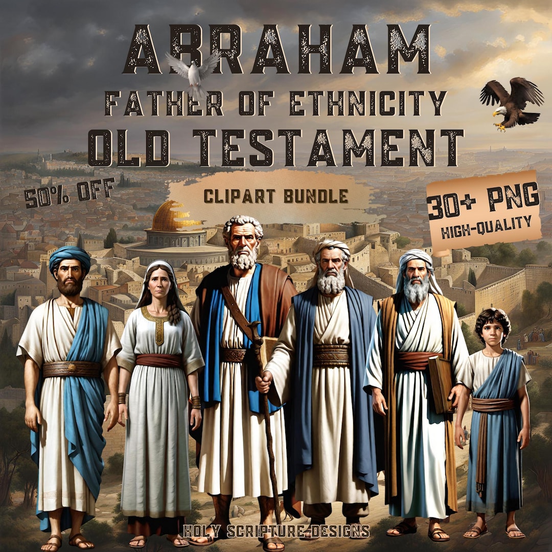 Abraham Clipart: Old Testament Figures, Ancient Israelite Icons (30 PNG ...