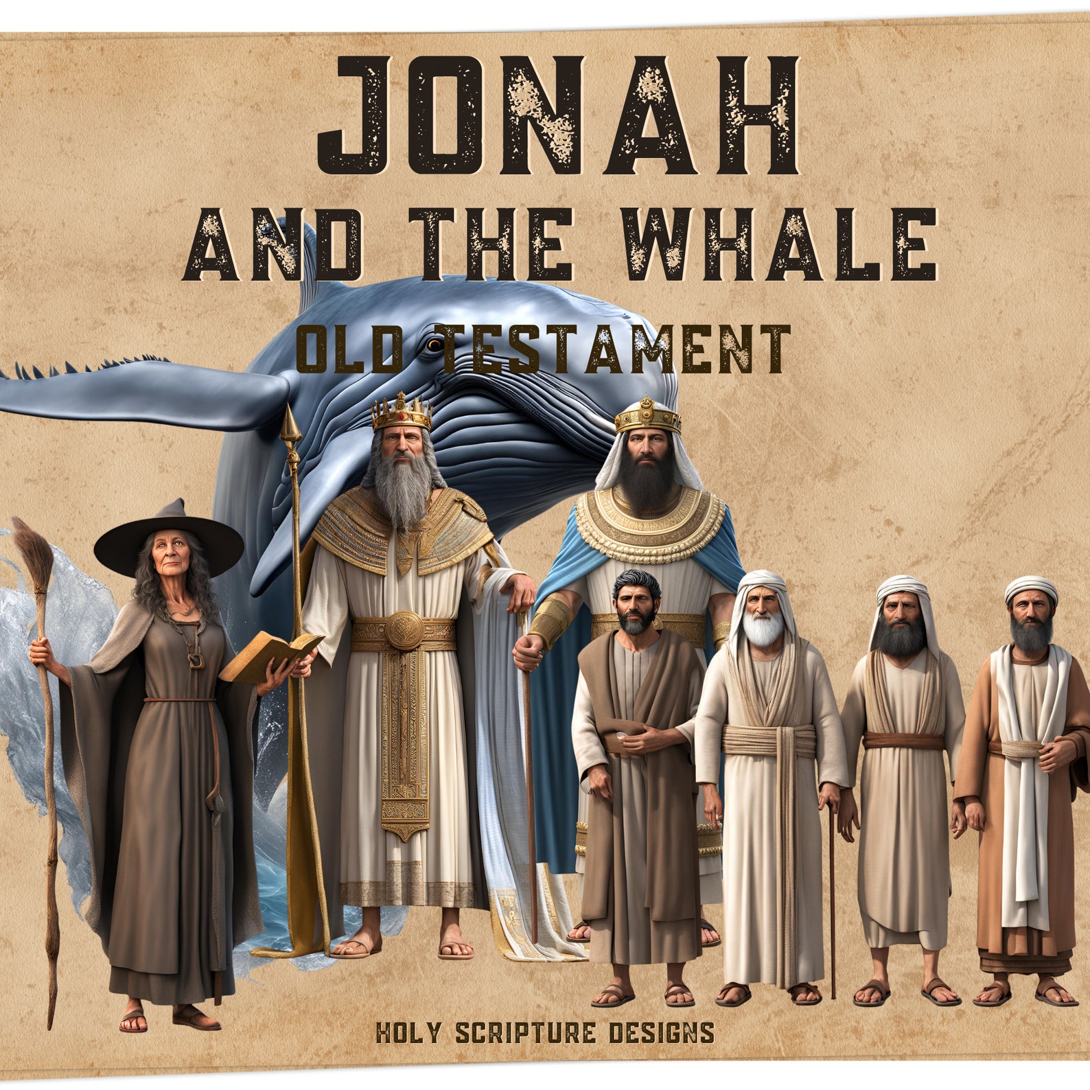 Jonah and the Whale,old Testament Clipart,biblical Characters,biblical ...