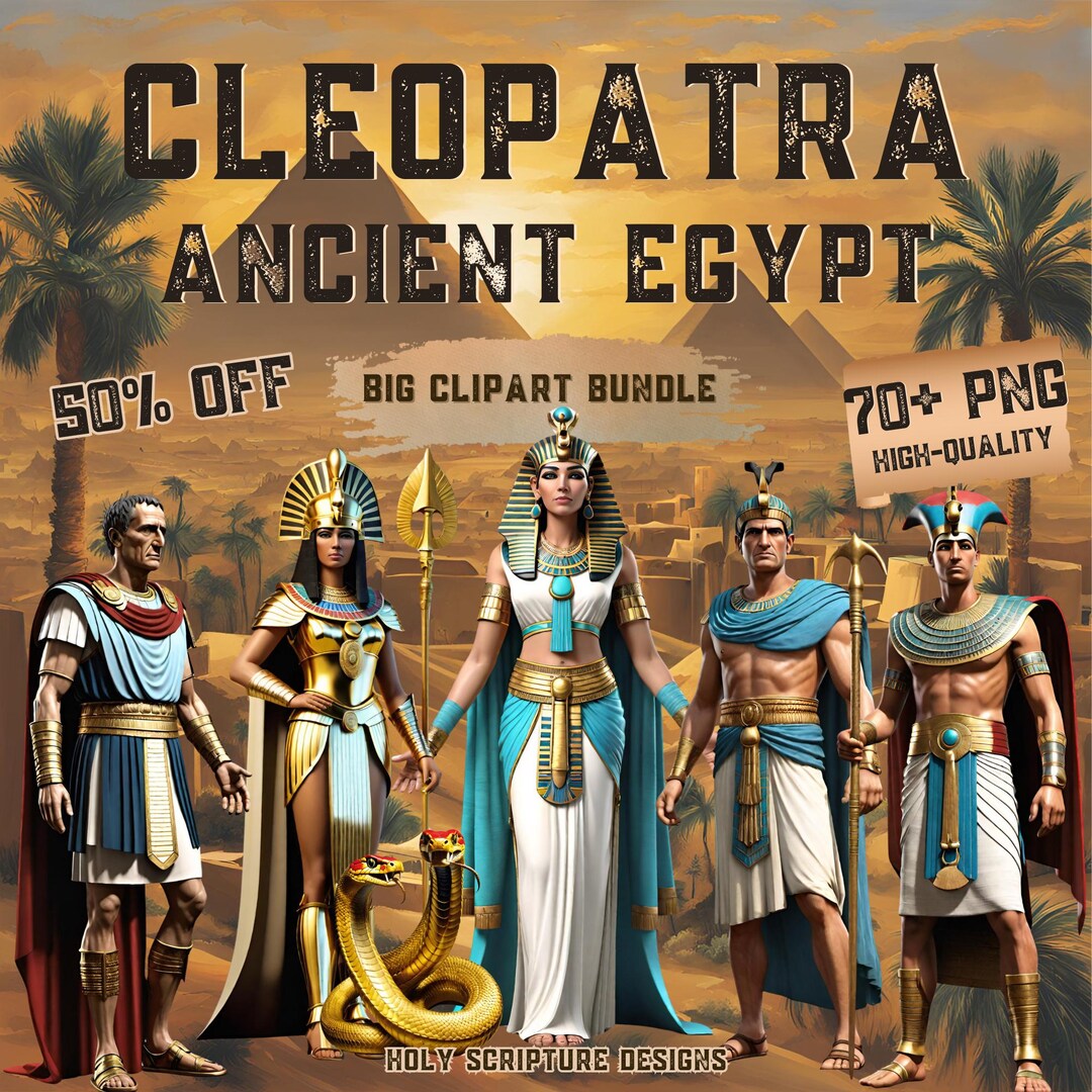 Cleopatra Clipart Bundle: Ancient Egypt Characters (PNG) - Etsy Canada