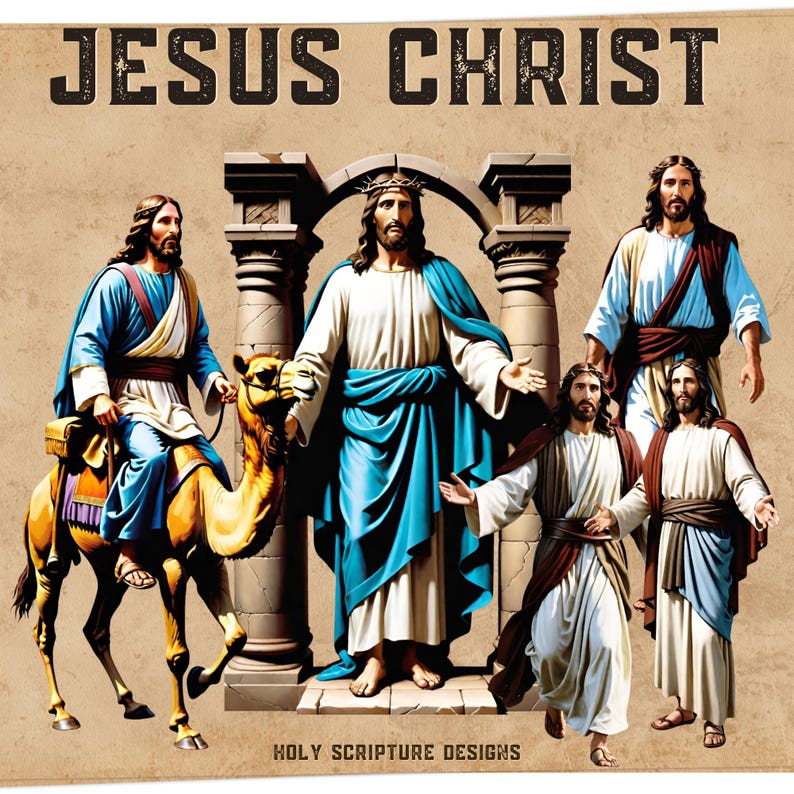 Jesus Christ Clipart, 48 Biblical Characters, New Testament Clipart ...