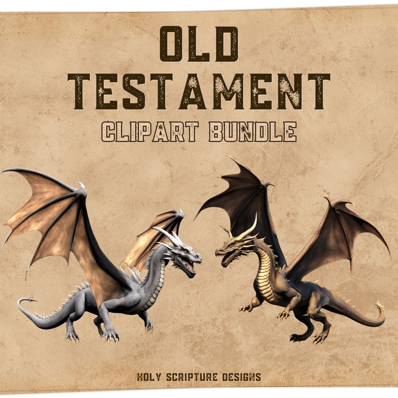 Dragon Old Testament Clipart Bundle 1,biblical Characters, Bible ...