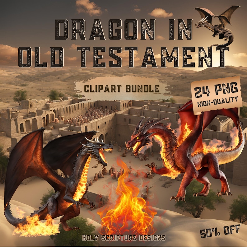 Dragon Old Testament Clipart Bundle 1,biblical Characters, Bible ...