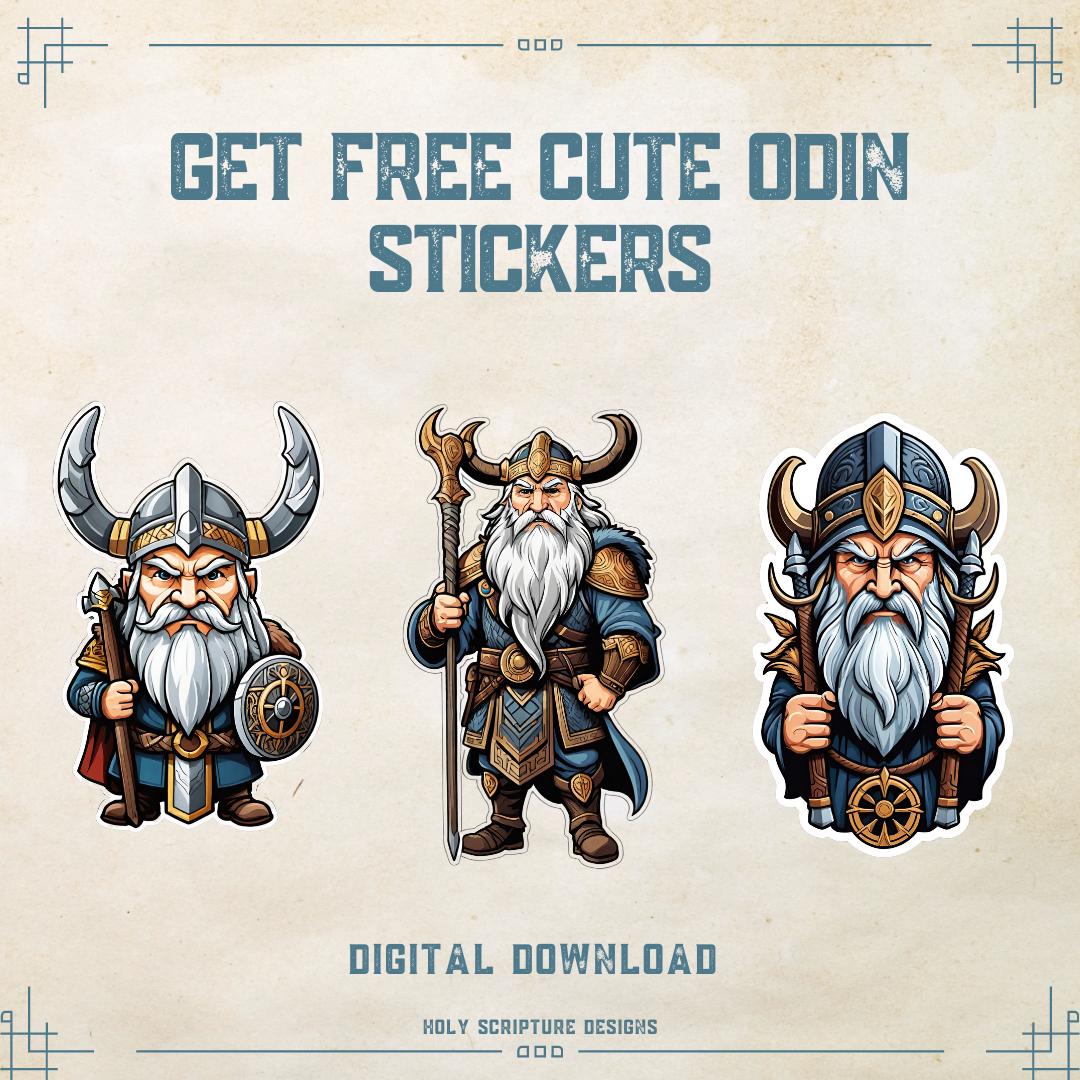 Odin and Wife Characters, Norse Mythology Clipart, Mythical Characters ...