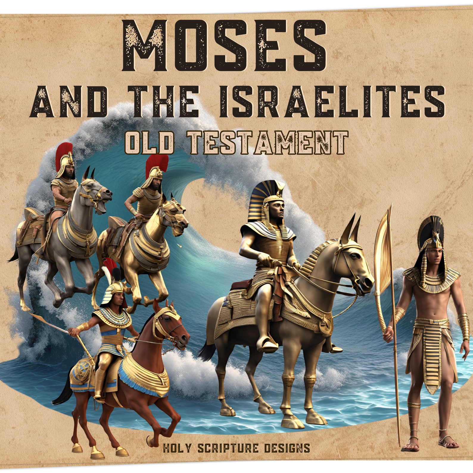 Moses and Israelites Clipart: Old Testament PNG Bundle - Etsy