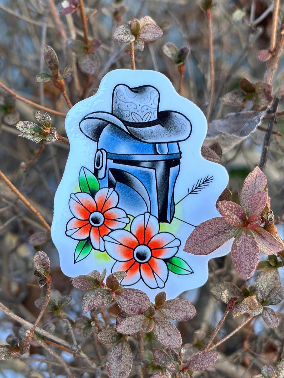 Cowboy Mandalorian Sticker - Etsy