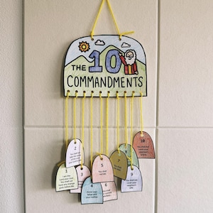 Ten Commandments Craft: Catholic Church Activity, Moses, Bible ...