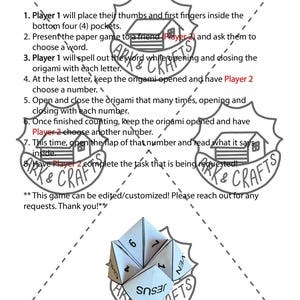 Origami Game for Kids, Print Worksheet and Color, Religious Ed Craft ...