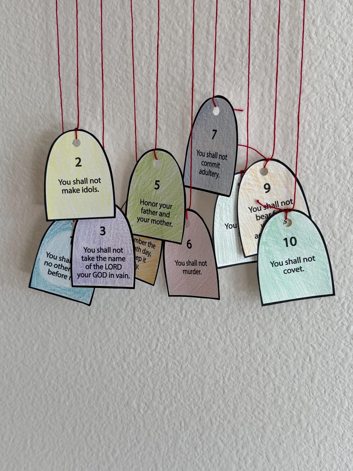 Ten Commandments Craft for Kids: Exodus Bible Lesson (printable PDF) - Etsy