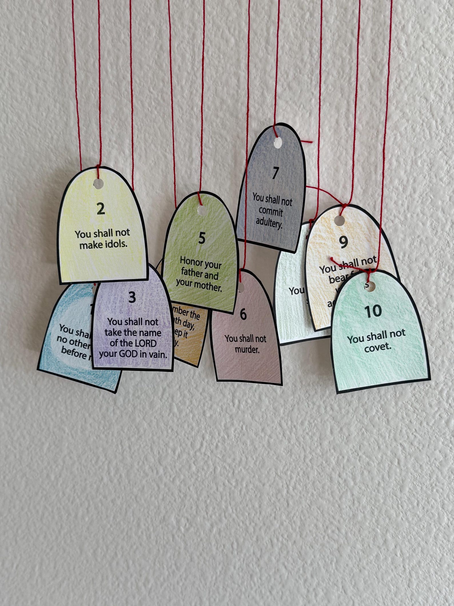 Exodus Ten Commandments for Kids, Print and Color, Religious Education ...