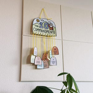 Ten Commandments Craft: Catholic Church Activity, Moses, Bible ...