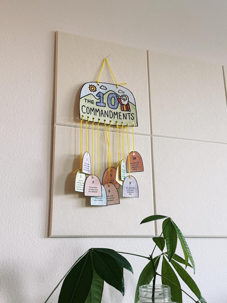 Ten Commandments Activity for Kids, Print Worksheet and Color ...