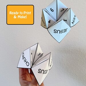 Origami Game for Kids, Print Worksheet and Color, Religious Ed Craft ...