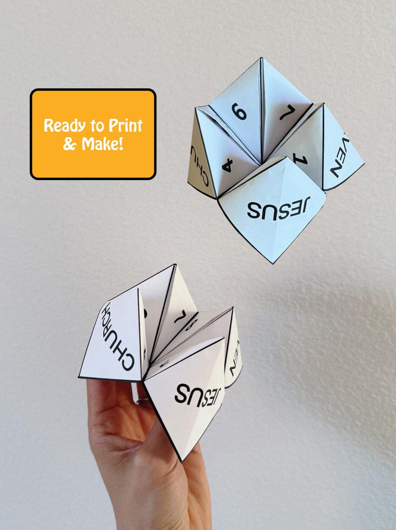 Origami Game for Kids, Print Worksheet and Color, Religious Ed Craft ...