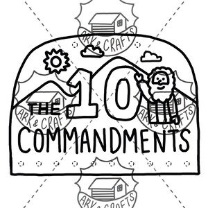 Exodus Ten Commandments for Kids, Print and Color, Religious Education ...