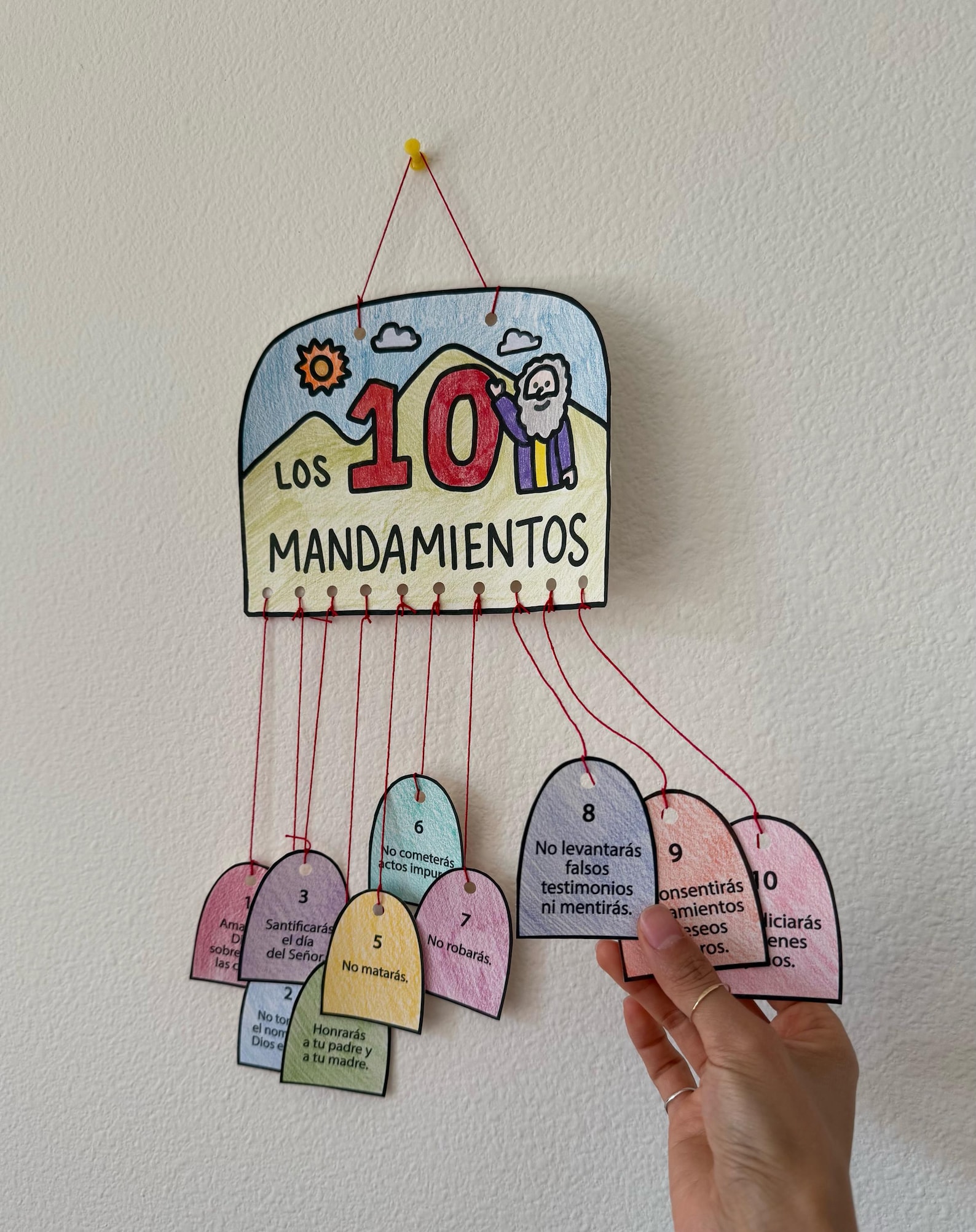 Spanish Ten Commandments Craft for Kids: Catholic Education (printable ...