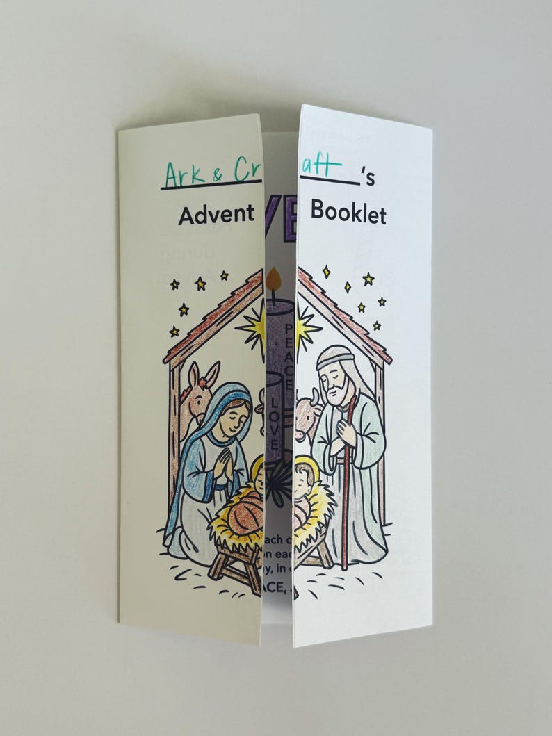Advent Craft for Kids, Bible Booklet Activity, Christmas Lesson ...