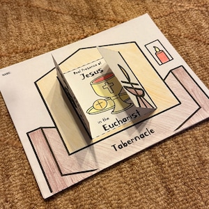 Tabernacle & Eucharist Craft: Print and Color Activity (printable PDF ...