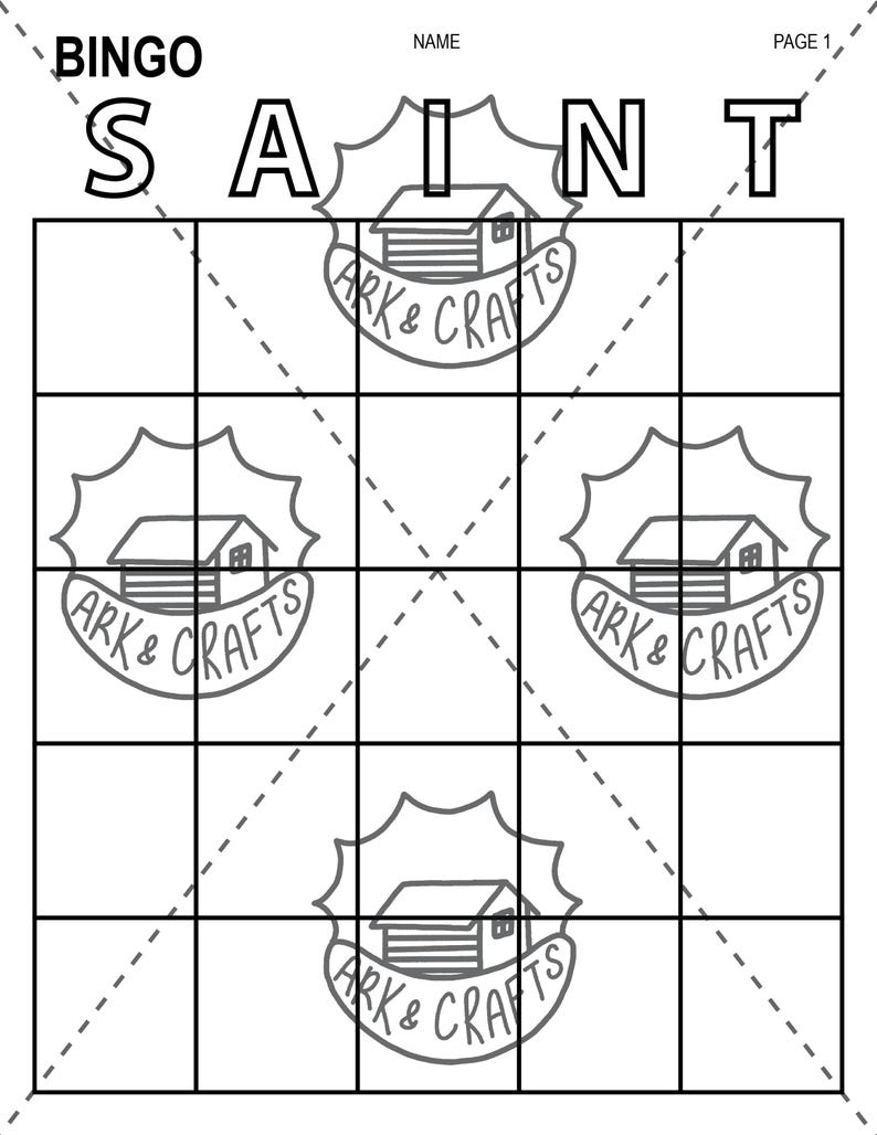 Saint Bingo Game: Catholic All Saints Day Activity (printable PDF) - Etsy