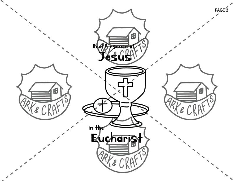 Tabernacle & Eucharist Craft: Print and Color Activity (printable PDF ...