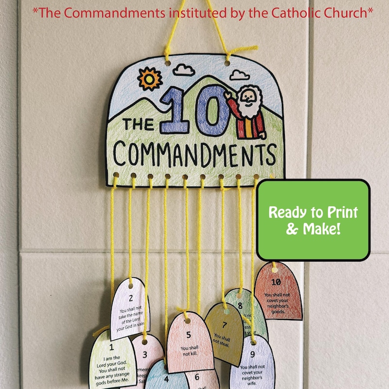 Moses 10 Commandments Art - Etsy