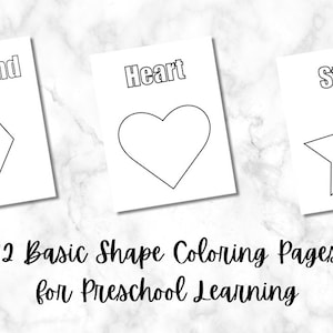 12 Basic Shape Coloring Pages for Preschool Learning, Printable ...