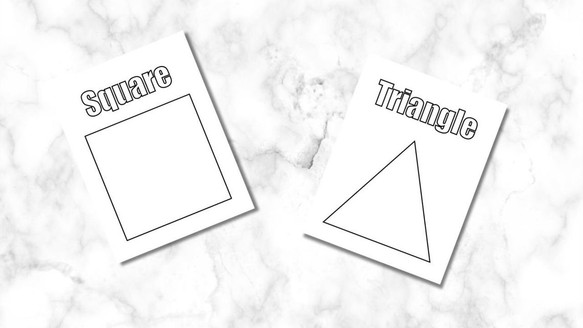 12 Basic Shape Coloring Pages for Preschool Learning, Printable ...