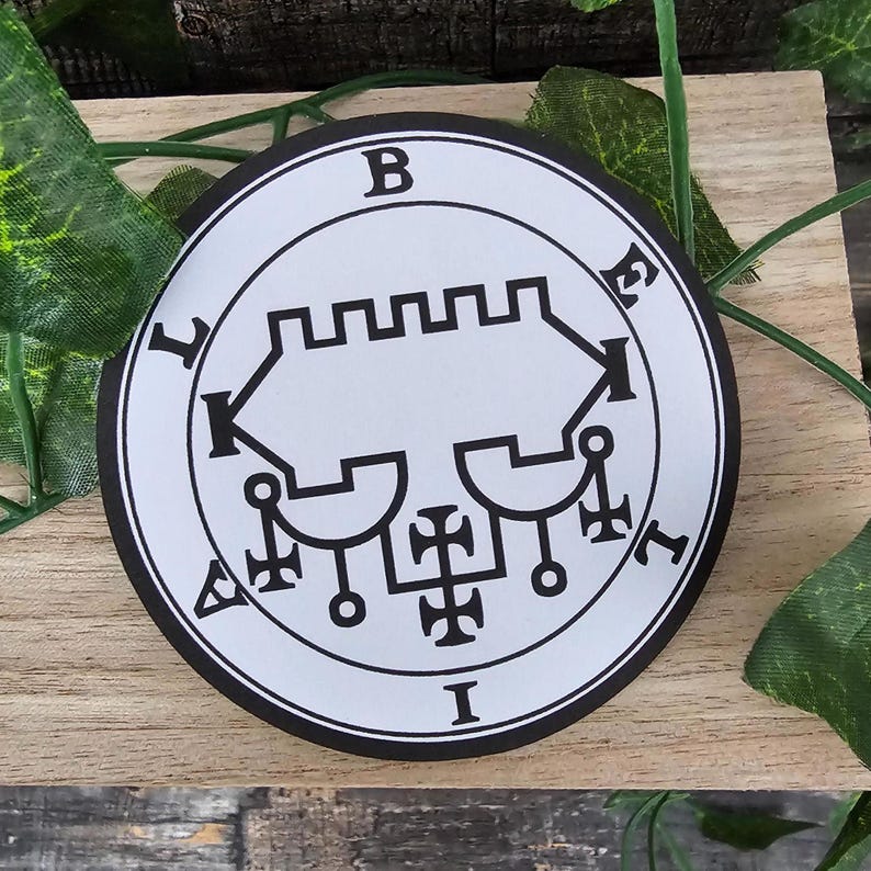 Belial Goetia Sigil Sticker, 72 Occult Grimoire Symbols, Black Magic ...