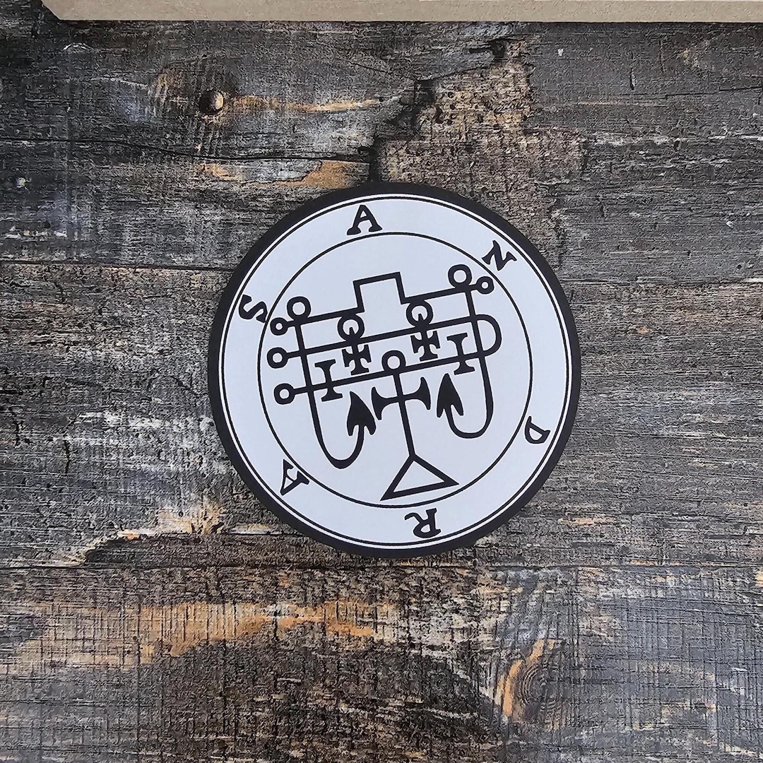 Andras Goetia Sigil Sticker, 72 Occult Grimoire Symbols, Black Magic ...