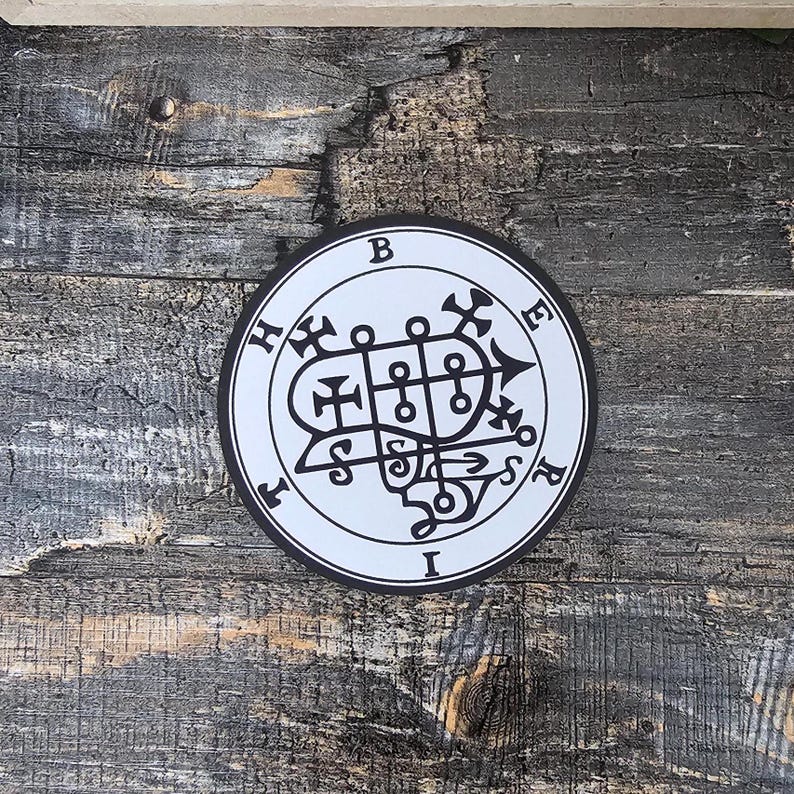 Berith Goetia Sigil Sticker, 72 Occult Grimoire Symbols, Black Magic ...