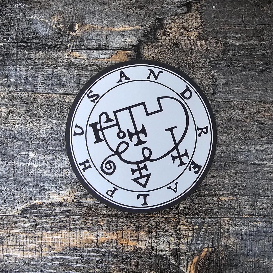 Andrealphus Goetia Sigil Sticker, 72 Occult Grimoire Symbols, Black ...