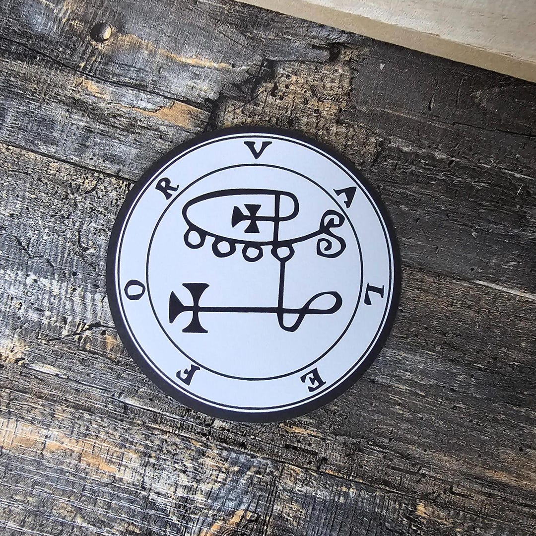 Valefor Goetia Sigil Sticker, 72 Occult Grimoire Symbols, Black Magic ...