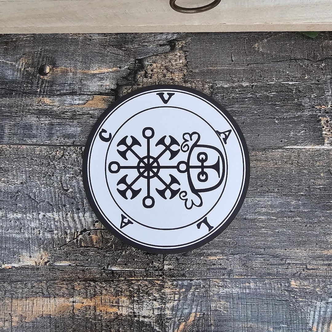 Valac Goetia Sigil Sticker, 72 Occult Grimoire Symbols, Black Magic ...