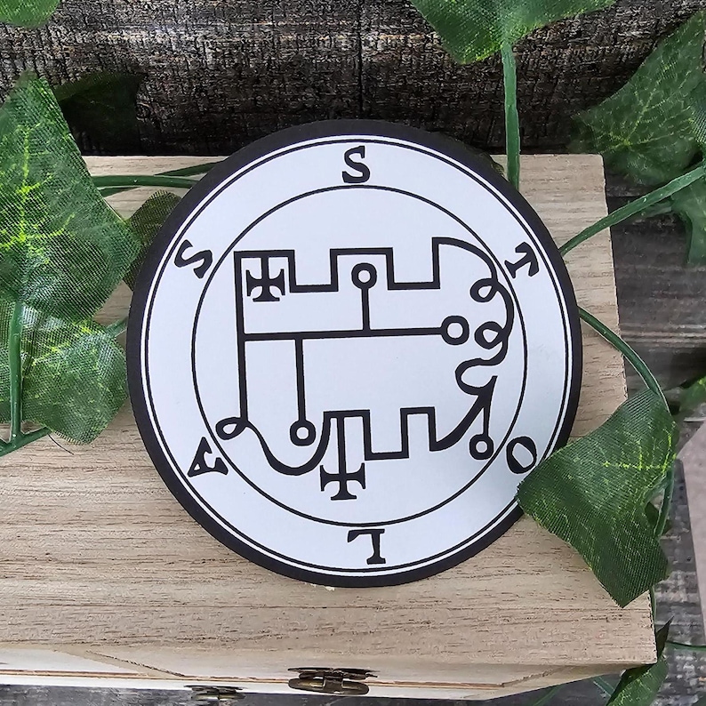 Stolas Goetia Sigil Sticker, 72 Occult Grimoire Symbols, Black Magic ...